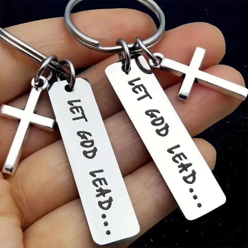 Let God Lead Keychain Graduation Gift Stainless Key chain Pasalubong ...