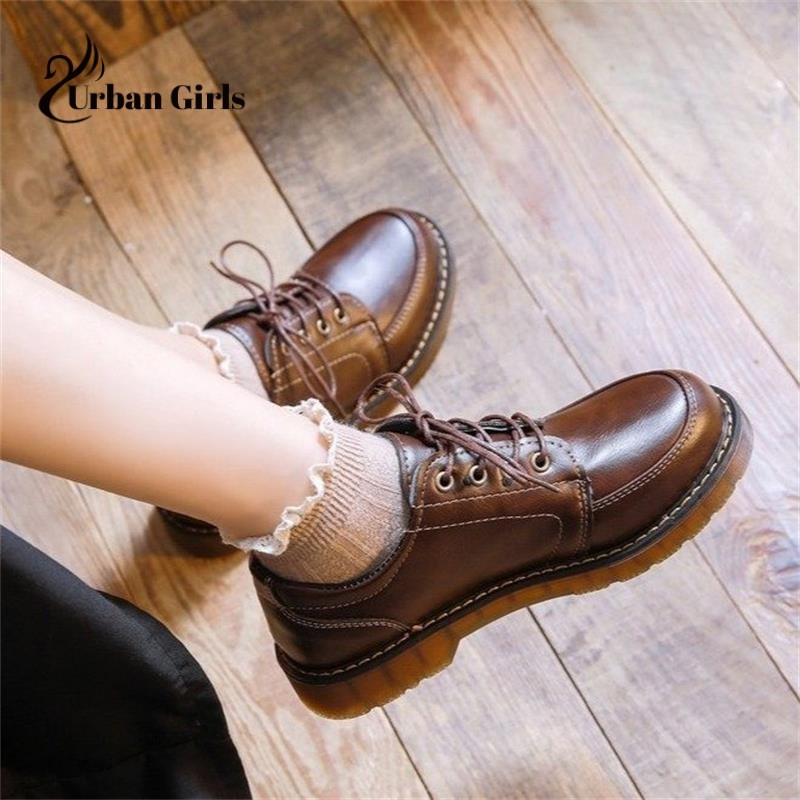 Retro Style Marygen Shoelaces 2025 Mori Women Japanese and British Soft Leather Shoes | Shopee ...