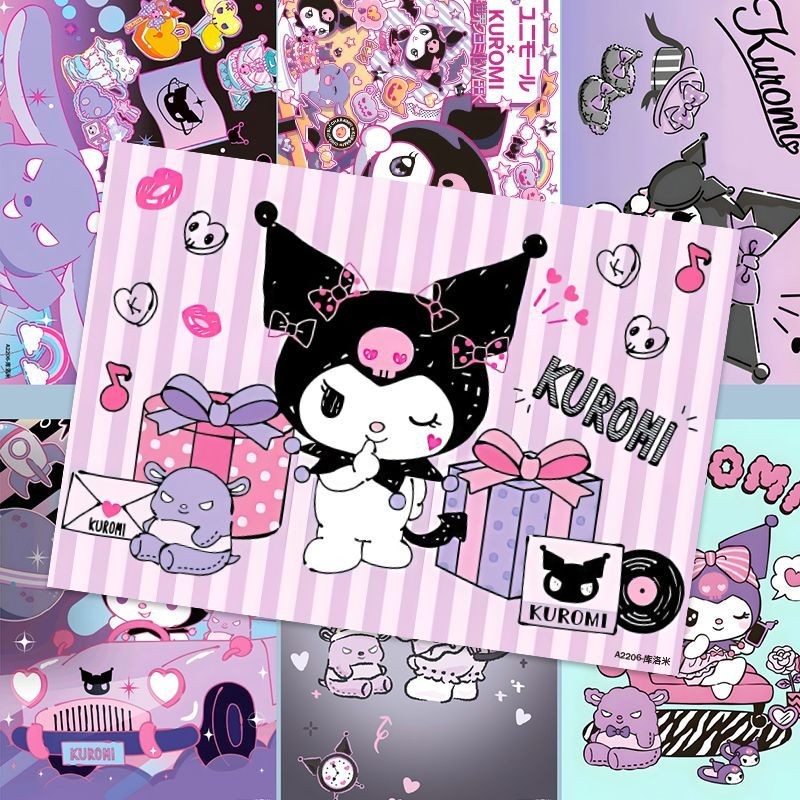 Kuromi Baku Poster Set - Cute Sanrio Anime Wall Stickers - New HD ...