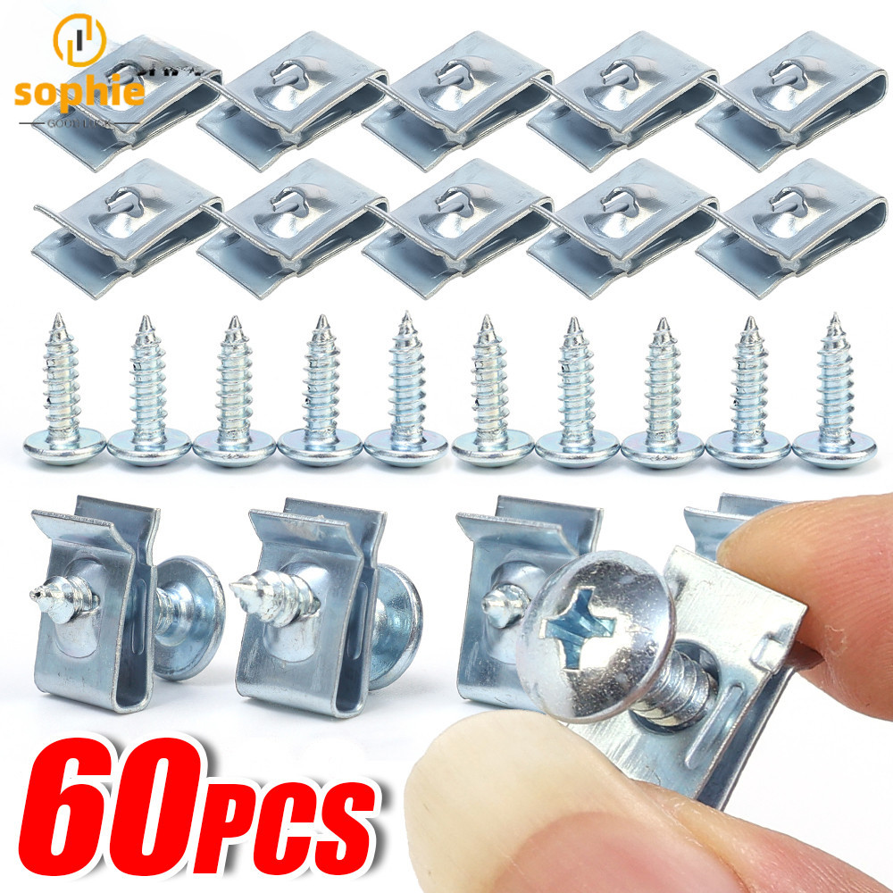 10-30 Sets Metal Screw Gasket Fastener- Motorcycle Fender Bumper ...