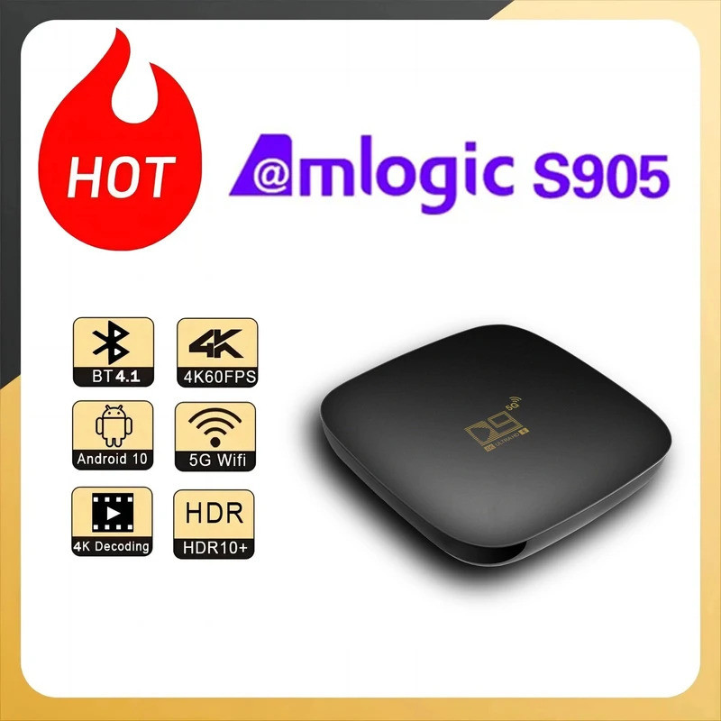 D9 Smart TV Box Multimedia Player Android 10 Amlogic S905L2 8GB 128GB ...
