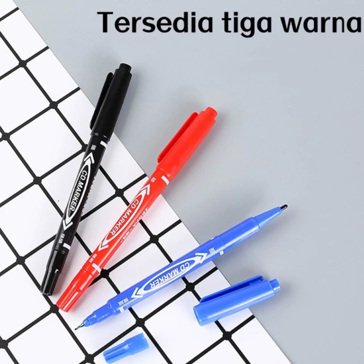 HITAM MERAH Waterproof Black Blue Red Marker Pencil With Very Smooth ...