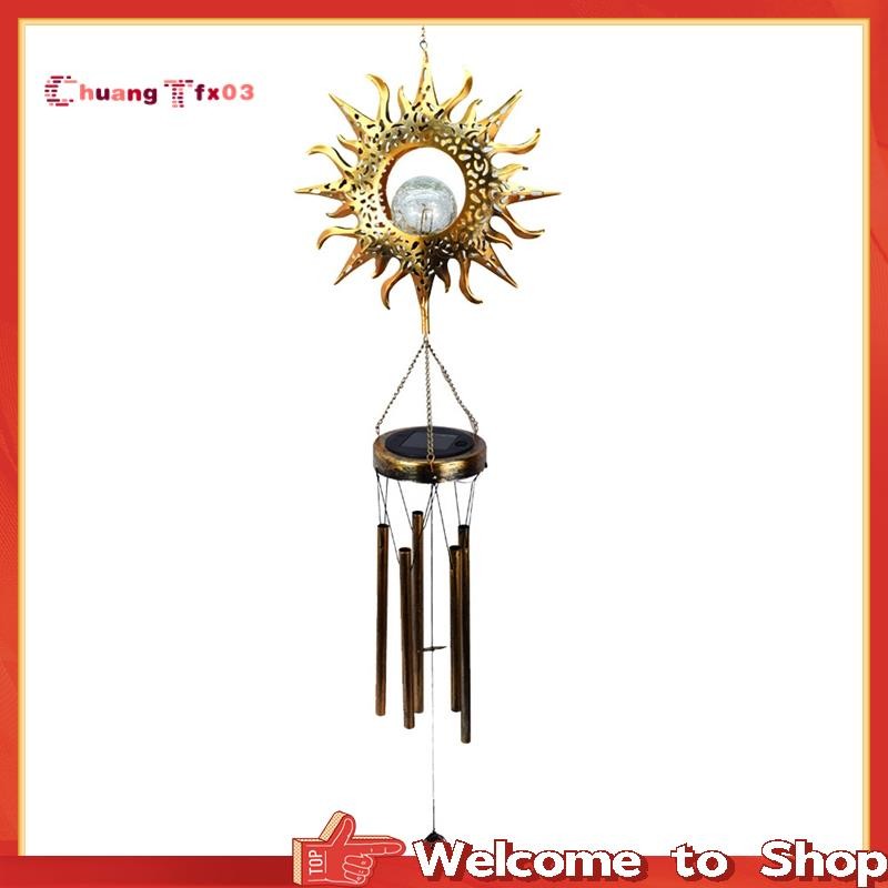 【Chuangtfx03】Sun Solar Wind Chimes for Outside Hanging Lamp LED Lights ...