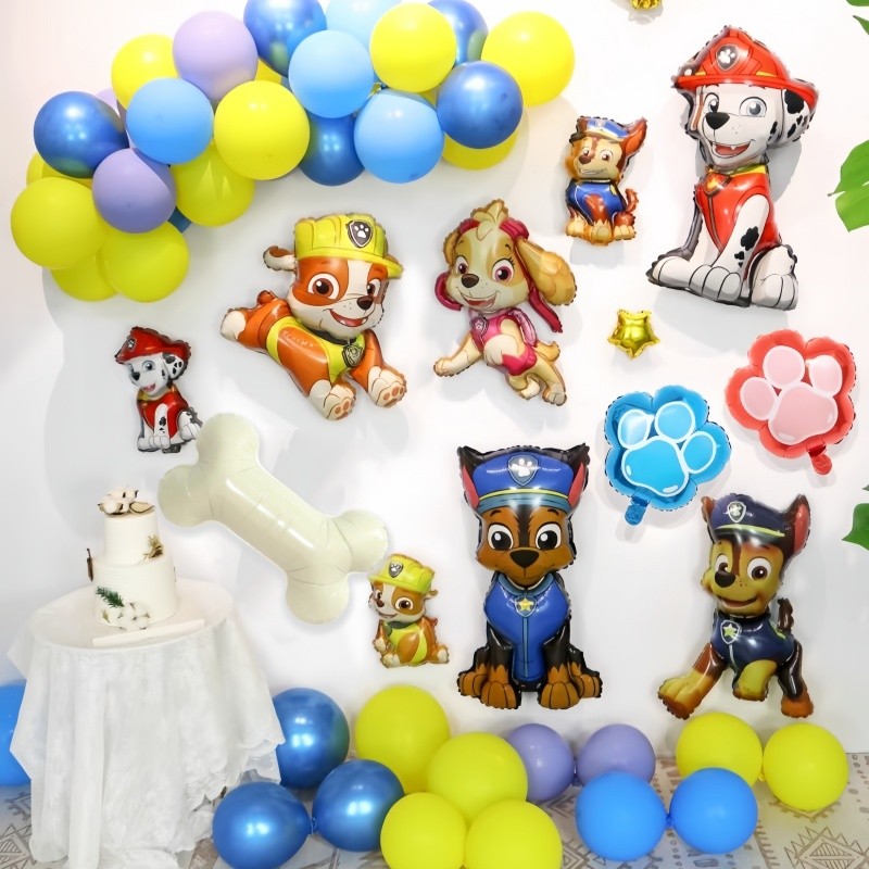Paw Patrol Theme Balloon Dog Chase Marshall Skye Rubble for Patrol Themed Baby Shower Kids ...