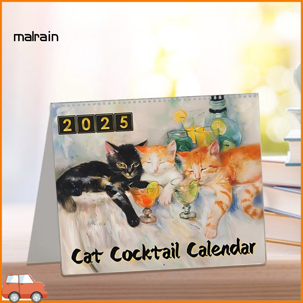 [Ma] Cute Cat Calendar Cute Cat Design Planner 2025 Cat Cocktails ...