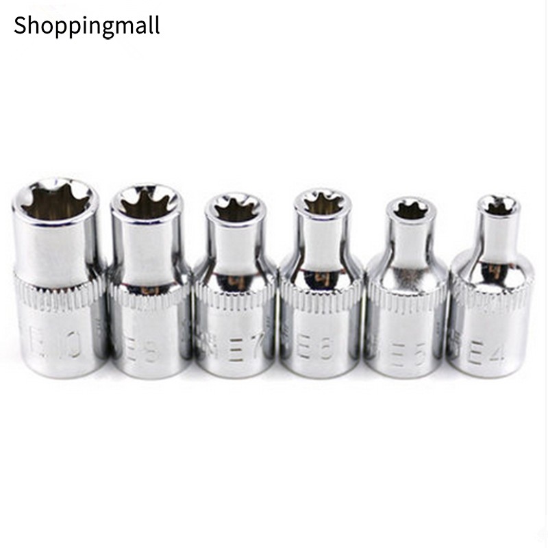 [WOES] 6pcs 1/4 Inch Torx Star Female Bit E Socket Set E4 E5 E6 E7 E8 ...