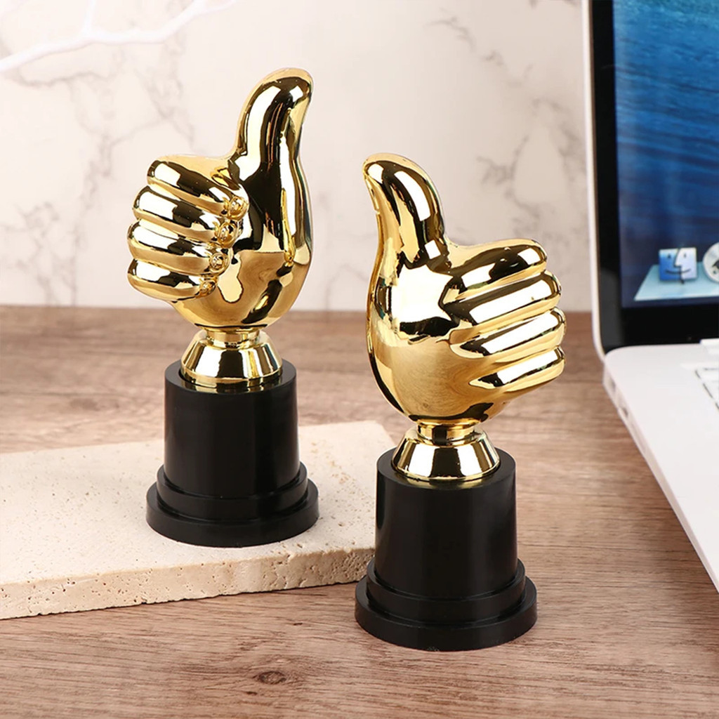 Thumbs Up Trophy 5 Inch Mini Trophy Gold Plastic Trophy for Party Kids ...
