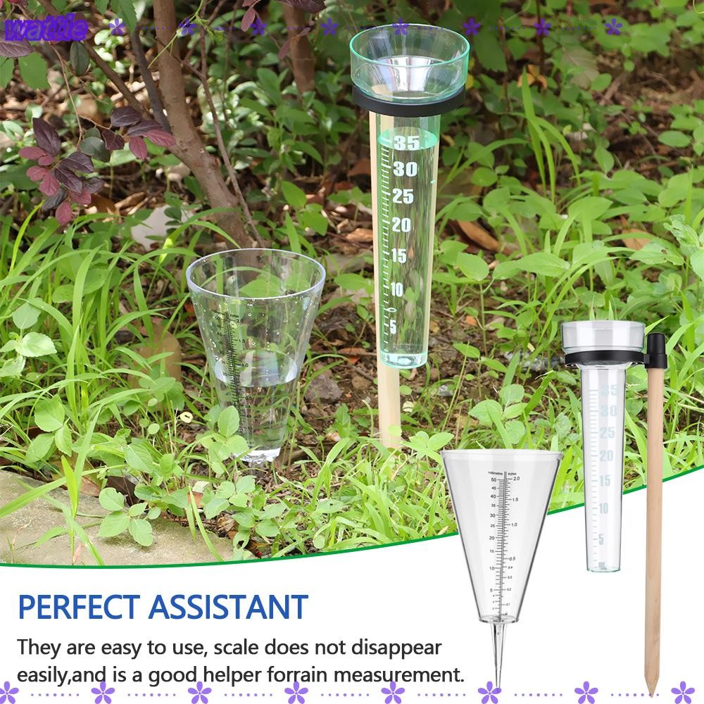 WATTLE Rain Gauge Outdoor Gauging Tools Conical Easy-Read Rainfall ...