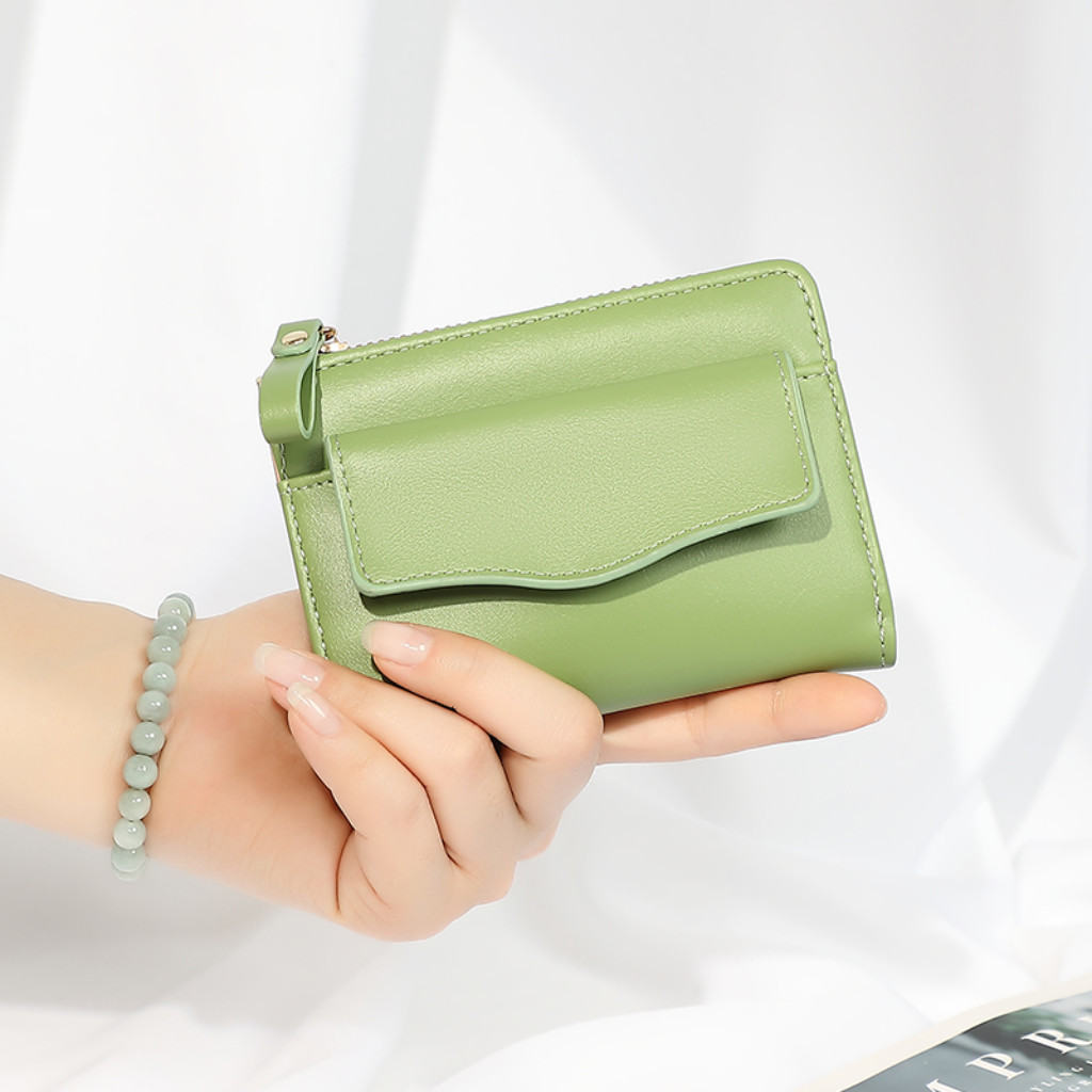YoYo Fashion Korean Version of Women's Coin Purse Short PU leather ...