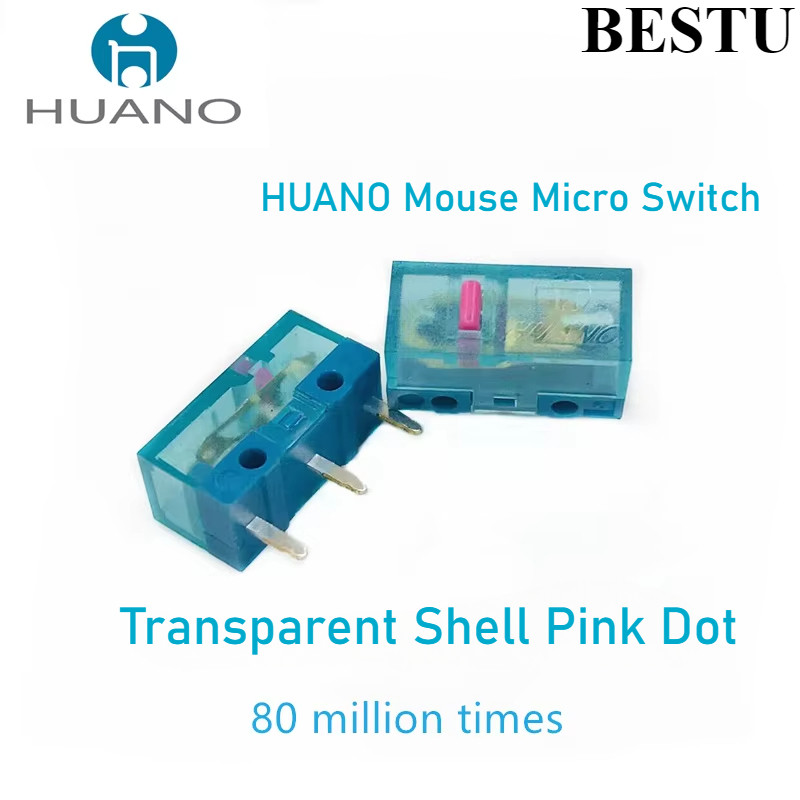 New HUANO Blue transparent Shell Pink dot 80 Million Lifespan For ...