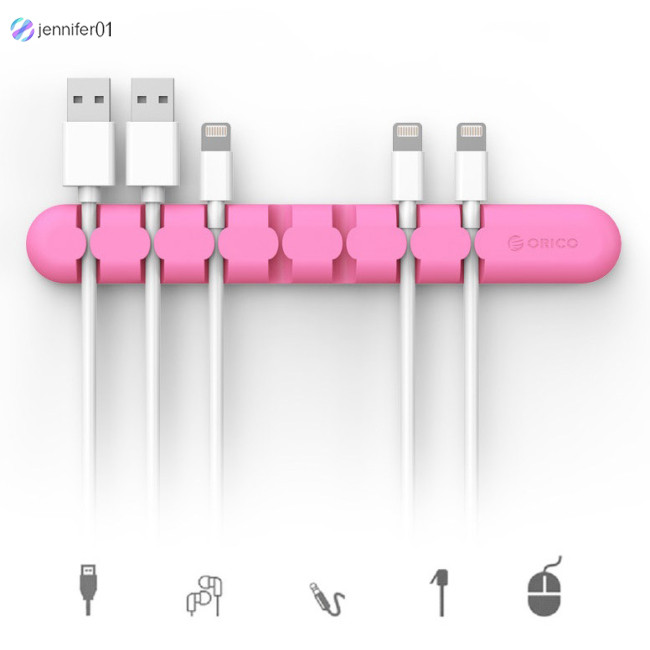 jen Cable Holder Silicone Cable Organizer Usb Winder Desktop Tidy ...