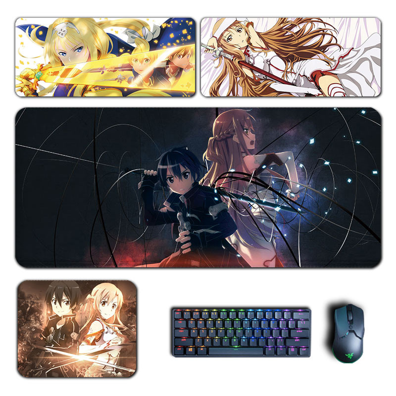 Kazuto Asuna Alice Suguha PU Leather Mouse Pad Anime Sword Art Online ...