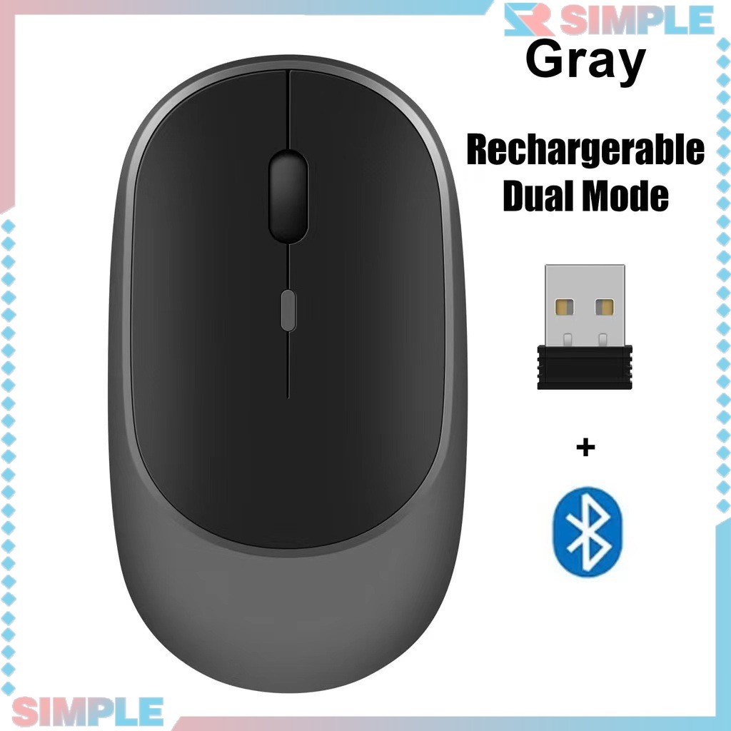 USB Computer Mouse Mice Wireless Mouse Rechargeable Silent Chargeable ...