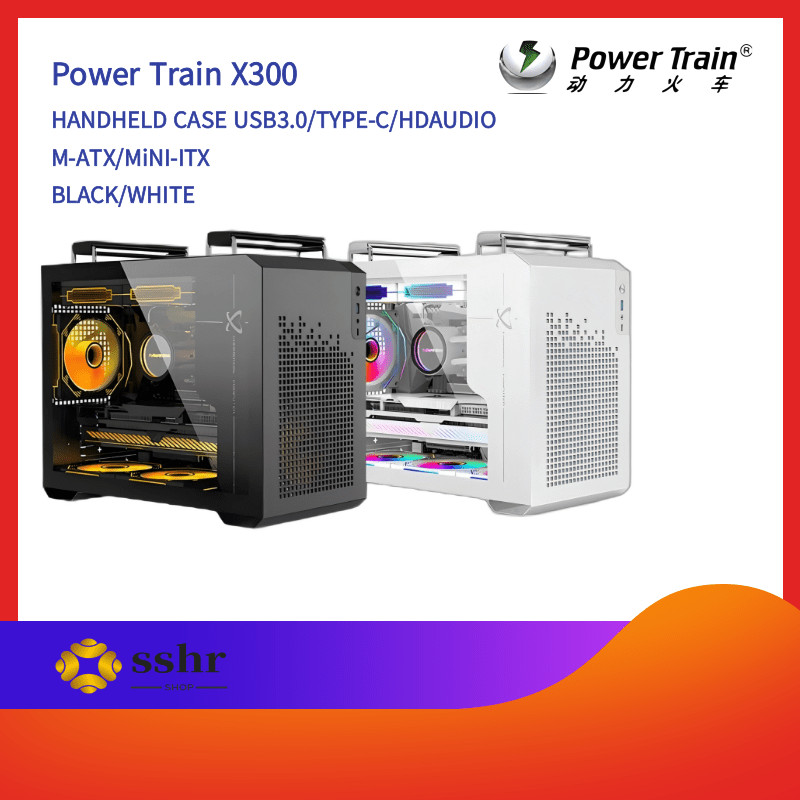 PowerTrain X300 MINI-ITX Casing Komputer Genggam Desktop MATX Casing ...