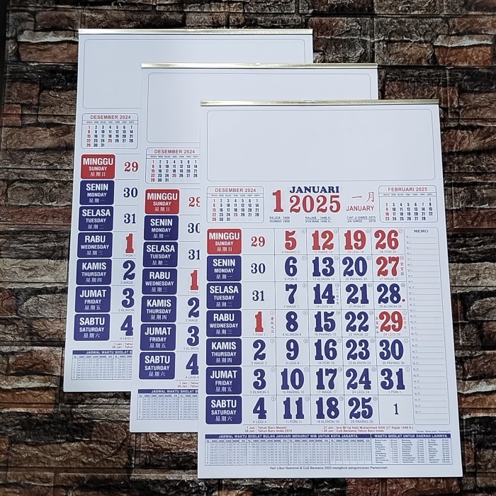 Work Calendar 12 Sheets Medium (32 X 48 cm) In 2025 (MJ) | Shopee ...