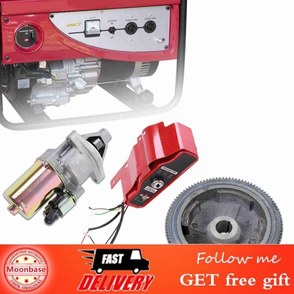 moonbase-ph Electric Start Kit Flywheel Starter Key Switch Charging Coil for GX340 11HP GX390 ...