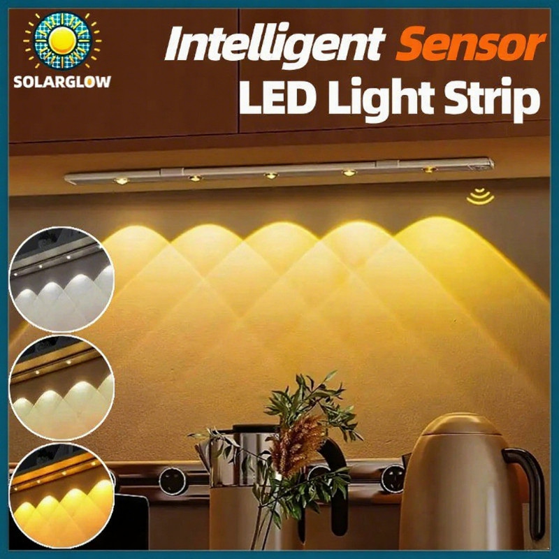 SG Intelligent Sensor LED Light Strip 3Color Rechargeable Bedroom ...