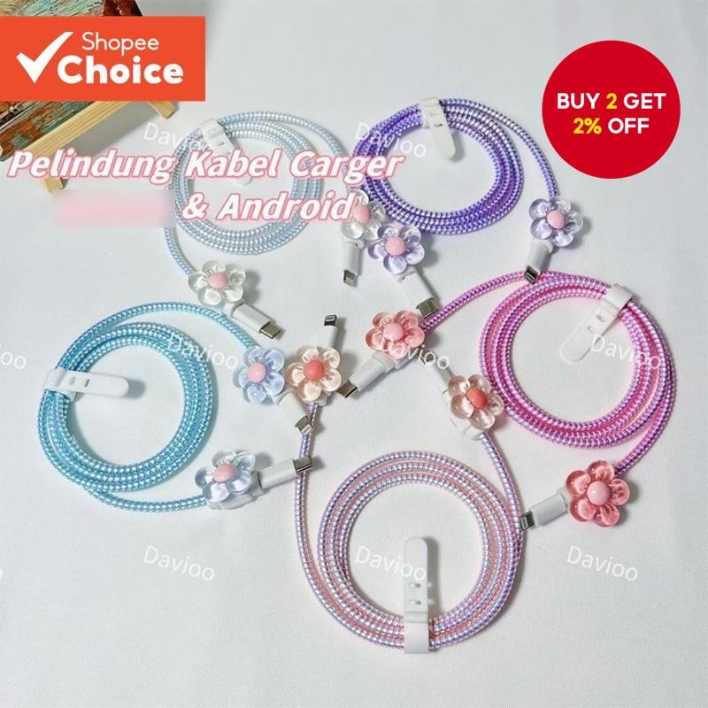 Android Type-C Cable Bite Charging Cord Line Wrapper Organizer 4PCS Set ...