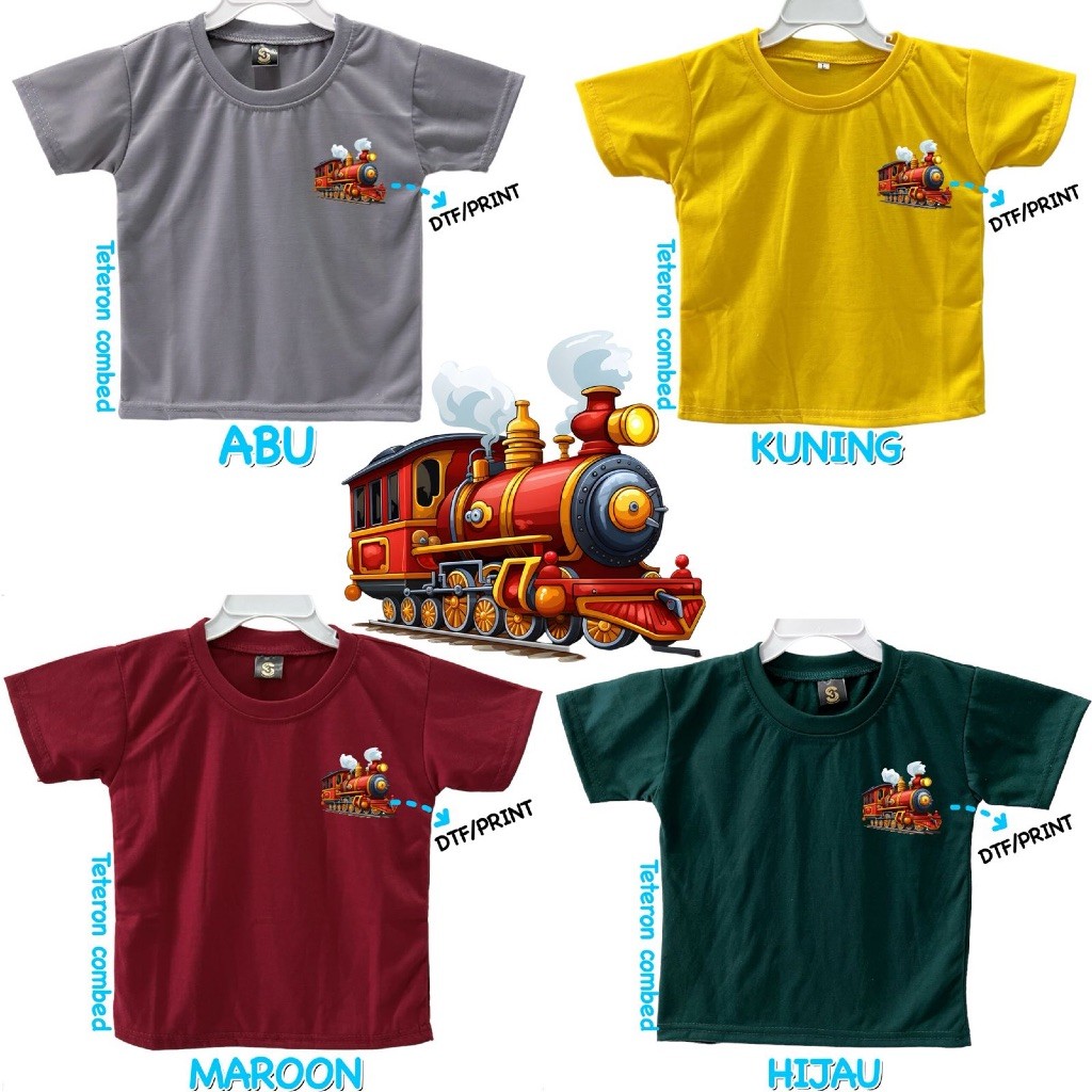 YEYA - DTF L0G0 TRAIN TOP-SHIRTS/CHILDREN'S OBLONG KERETA | Shopee ...