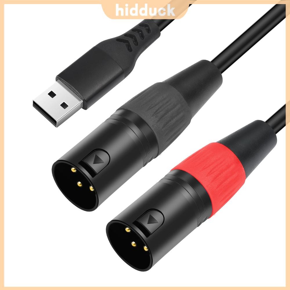 1/2/3M PC USB To Stereo Audio Cable Converter USB A To Dual XLR Male ...