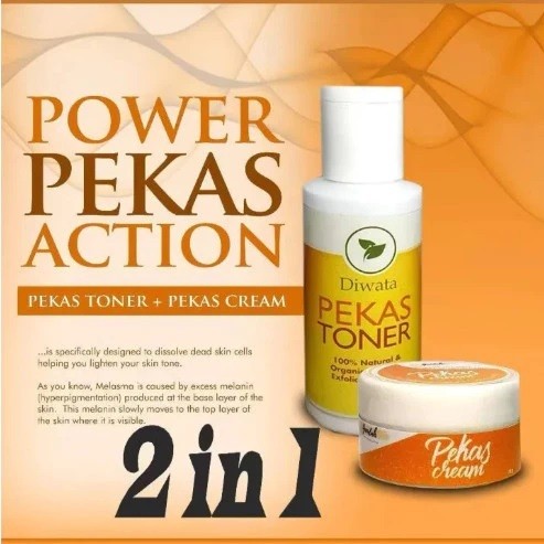 SCCS~( 2 in 1 ) DIWATA Pekas Toner + Pekas Cream Whitening Anti-Aging ...