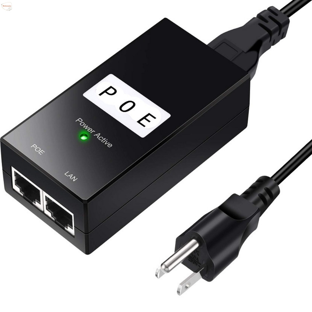 MXBEAUTY POE Power Injector, 24V/48V 0.5A 100Mbps POE Power Supply ...