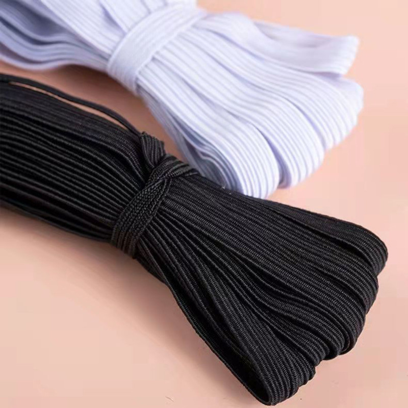 White Garter per yard Braided Garter 10mBlack White Elastic Band Garter ...