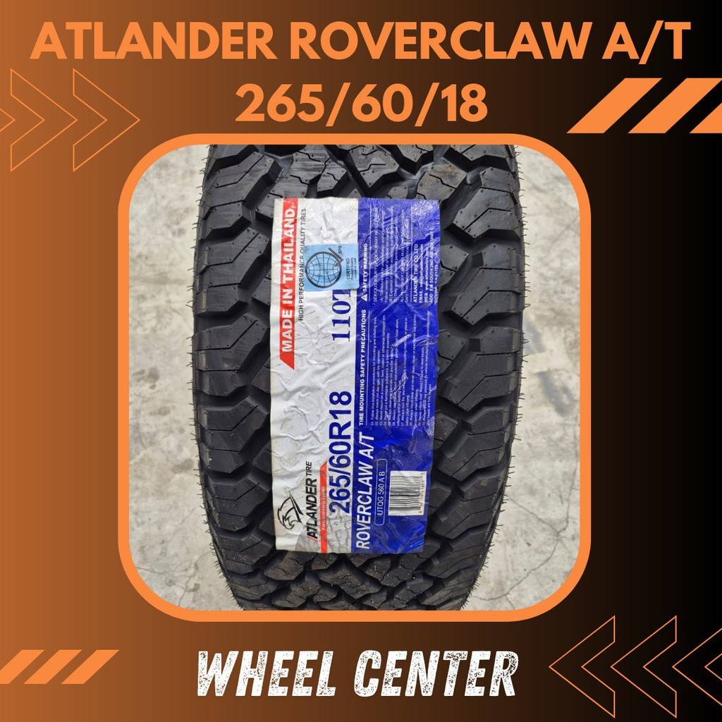 Atlander Roverclaw All Terrain Tires 265/60R18 Made in Thailand 5 Years ...