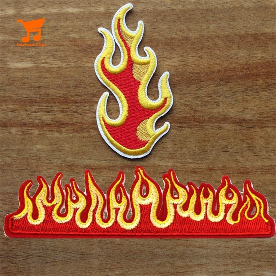 5" Fire Flames Embroidery Iron On Applique Patch | Shopee Philippines