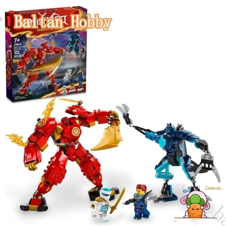 Baltan Z2 Compatible with Ninjago 71808 Kai's Elemental Fire Mech 71807 ...