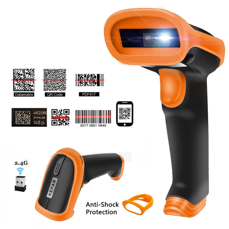 Scan Gun Wireless QR Code Supermarket Scan Code Gun Barcode Payment ...