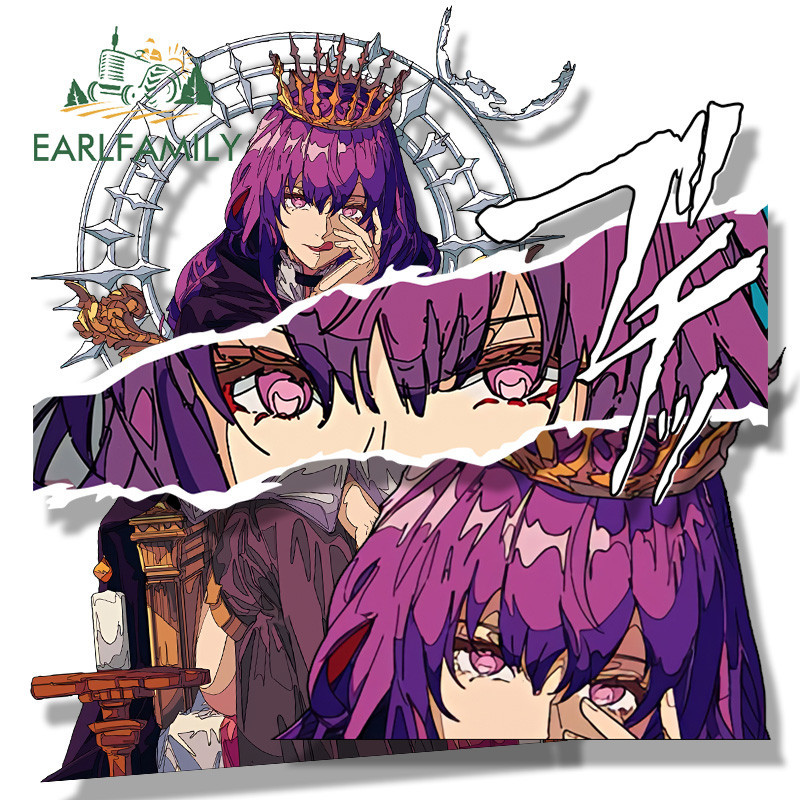 EARLFAMILY 13cm Queen Kafka Fanart Car Sticker Chibi Big Head Honkai ...