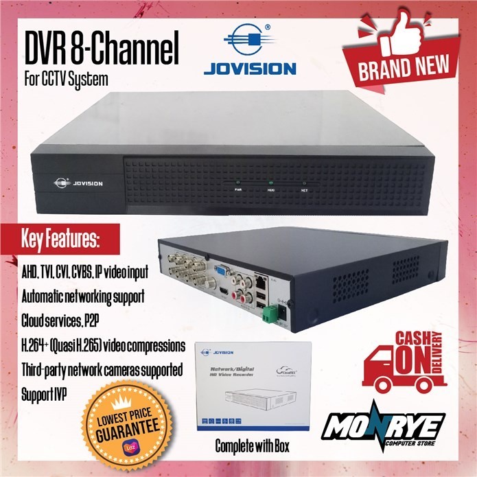 RQDVR 8 Channel Jovision Brand New for CCTV System / Complete with Box ...