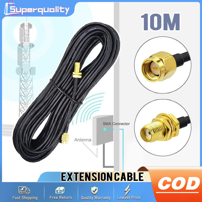 Wireless network card routing 10M/33ft Antenna Connector SMA Extension ...