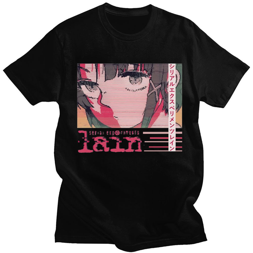 Serial Experiments Lain T-Shirt Men Glitch Iwakura Manga Weeb Sci Fi ...