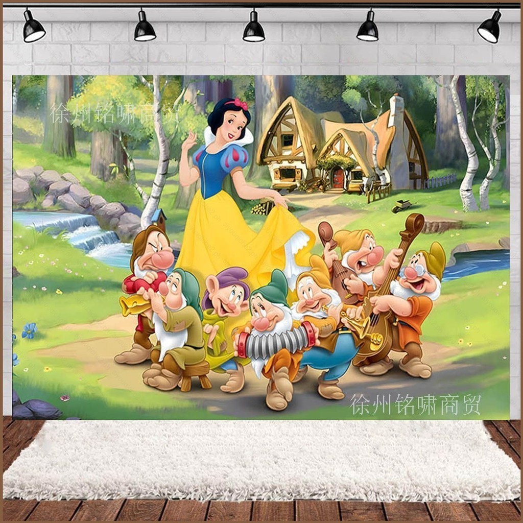 sy Snow White Theme Cartoon Animation Celebrate Party Photo Photography ...