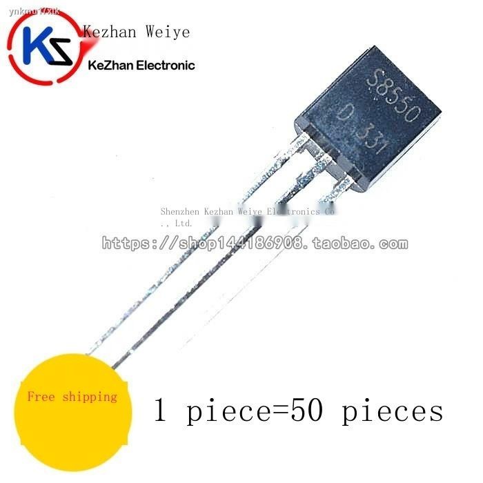 In-line triode S8550 TO-92 0.5A/40V PNP low power transistor (50 pcs) | Shopee Philippines