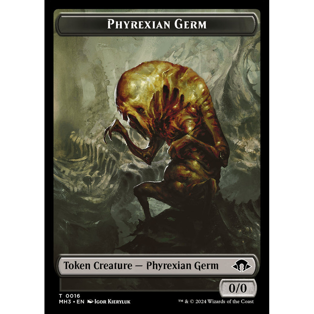 Phyrexian Germ // Phyrexian Wurm (0018) Double-Sided Token [Modern ...