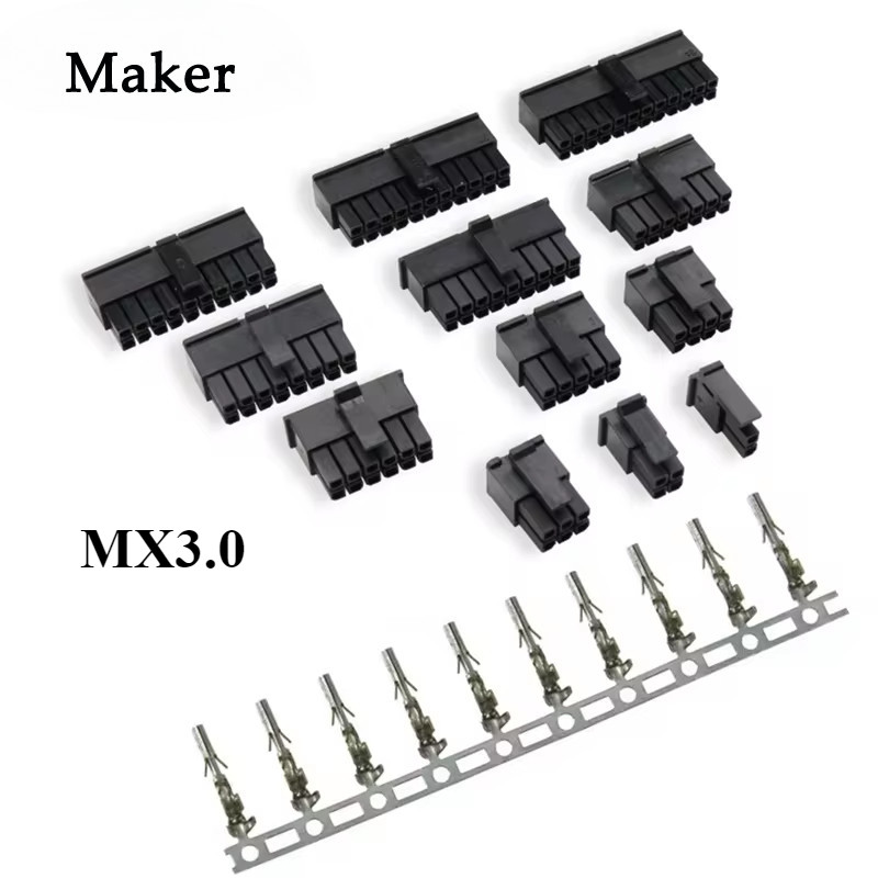 MX3.0 3.0mm Pitch Micro-Fit 3.0 Connector Housing 2*1/2/3/4/5/6/12Pin 43025-P 5557 Male Shell ...