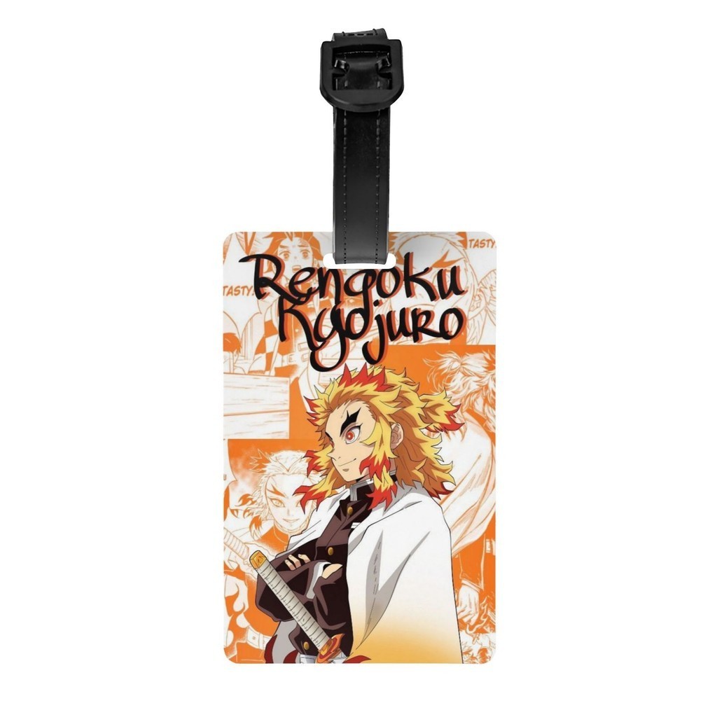Demon Slayer、Rengoku Kyoujurou Luggage Tag Suitcase Name ID Card Labels ...