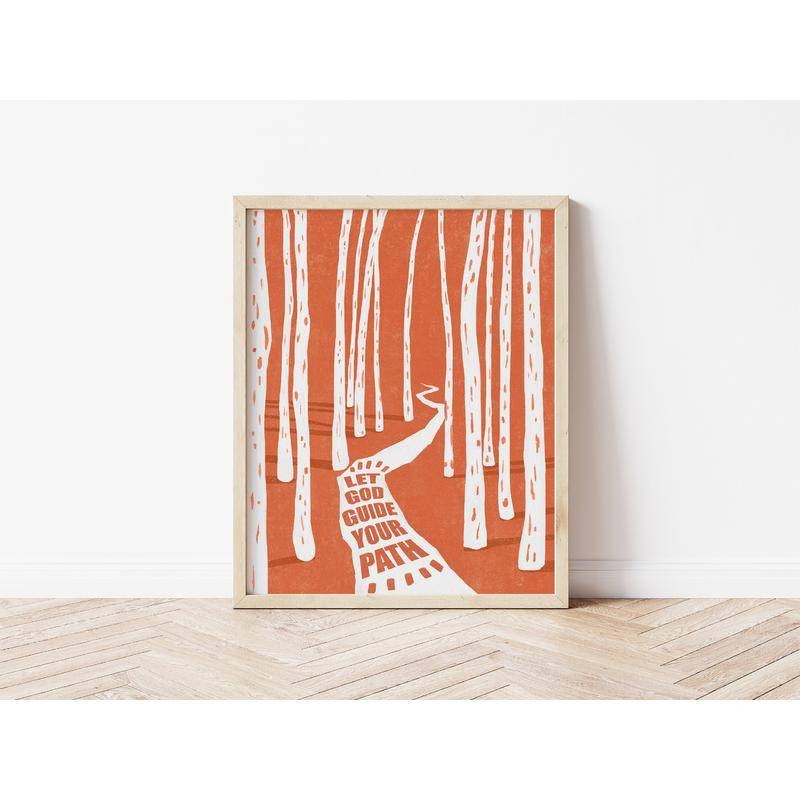 Path Art Christian wall art Christian art gift Christian art print ...