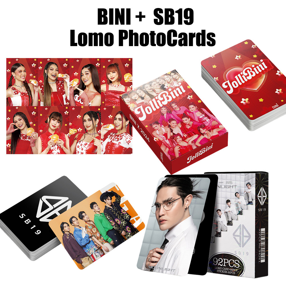 New SB19 Bini jollibini Photocards Lomo Cards Jollibee Photocard BINI ...