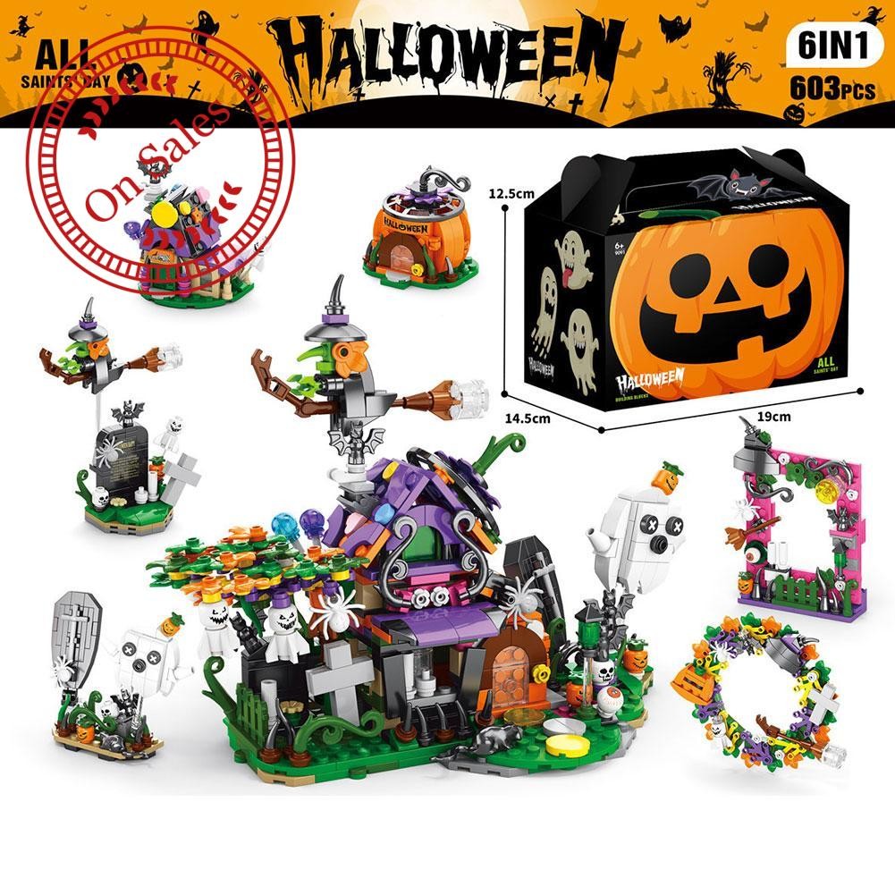 Halloween Building Blocks Trick Magic Night Boys And Small Puzzle Gift ...
