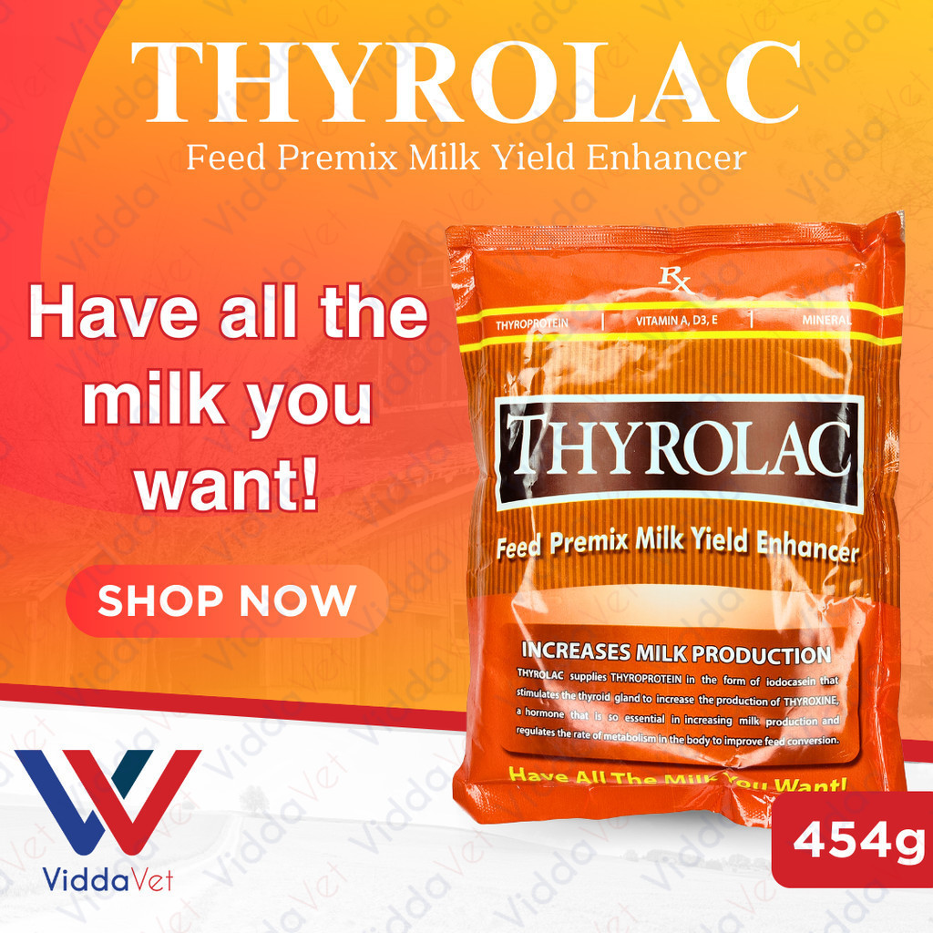 Thyrolac Feed Premix Milk 454g Enhancer for pigs,cattle and horses Milk ...