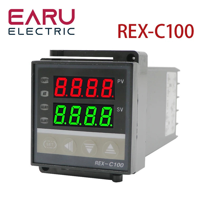 REX-C100 PID Intelligent Temperature Controller Universal REX-C100 Thermostat SSR Relay output ...