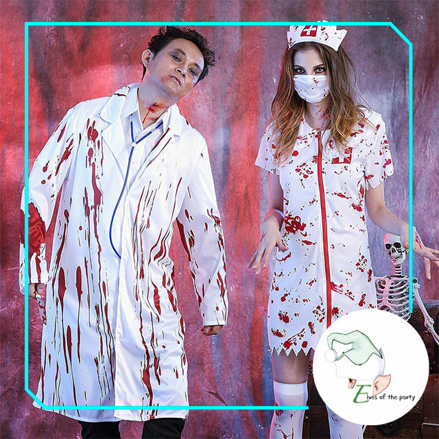 Bloody Doctor and Nurse Halloween costume | Shopee Philippines