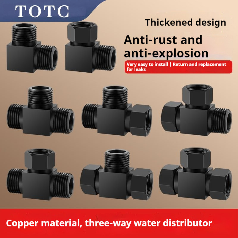 All Copper Black with Livable Connection Three-way Water Divider Faucet ...