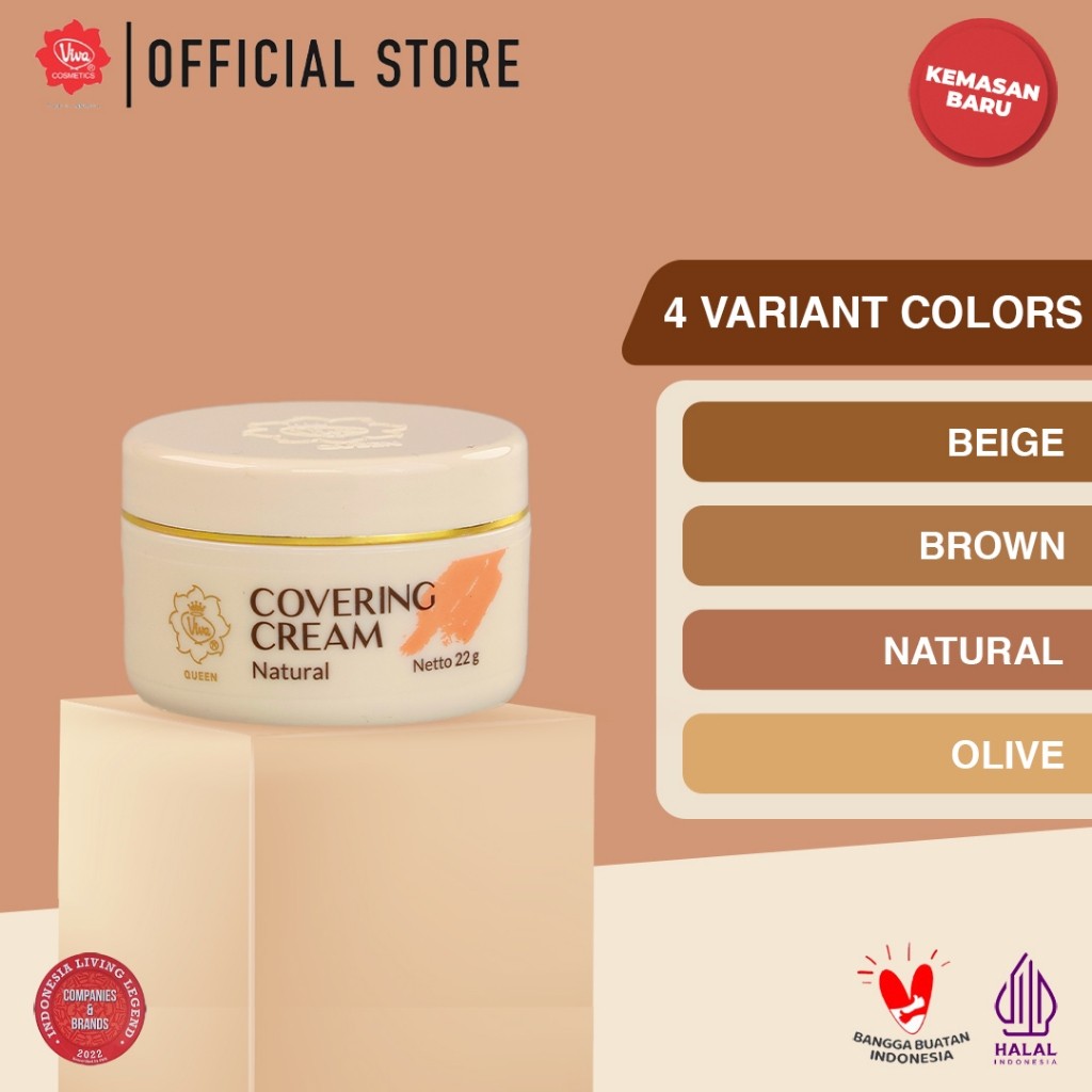 Viva Queen Covering Cream (WATERPROOF) - 22gr (4 Color Variants ...