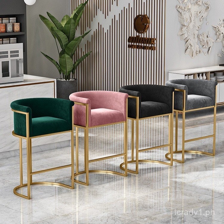 Light Luxury Bar Bar Stool Subnet Red Sofa Bar Stool Front Desk Coffee ...