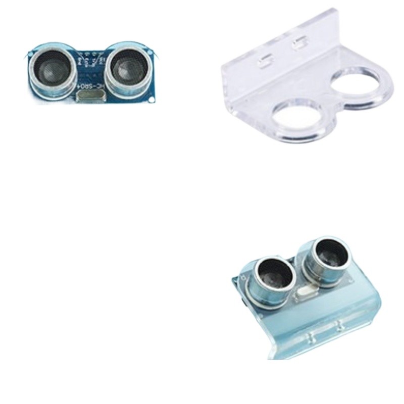 HC-SR04 Ultrasonic Sensor Module Transparent Bracket Raspberry Pi DIY Smart Car Supporting Screw ...